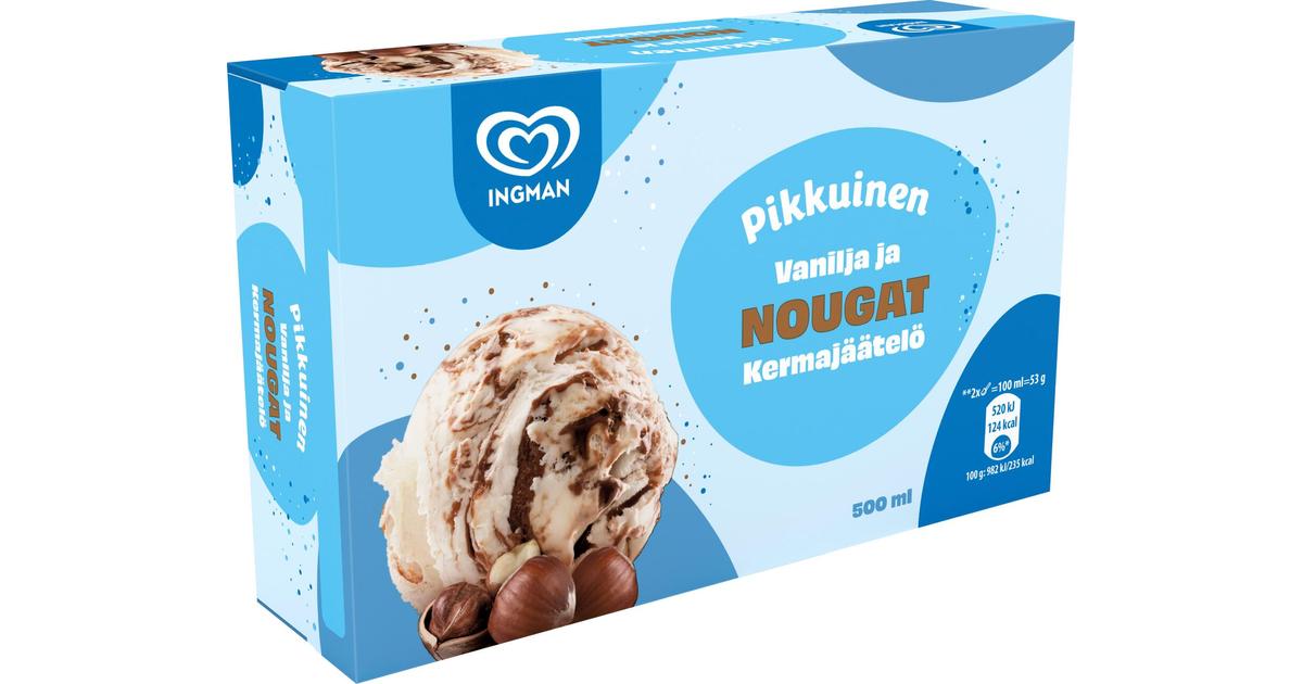 Ingman Pikkuinen Vanilja & Nougat Jäätelö 500ml/263g | S-kaupat ruoan ...