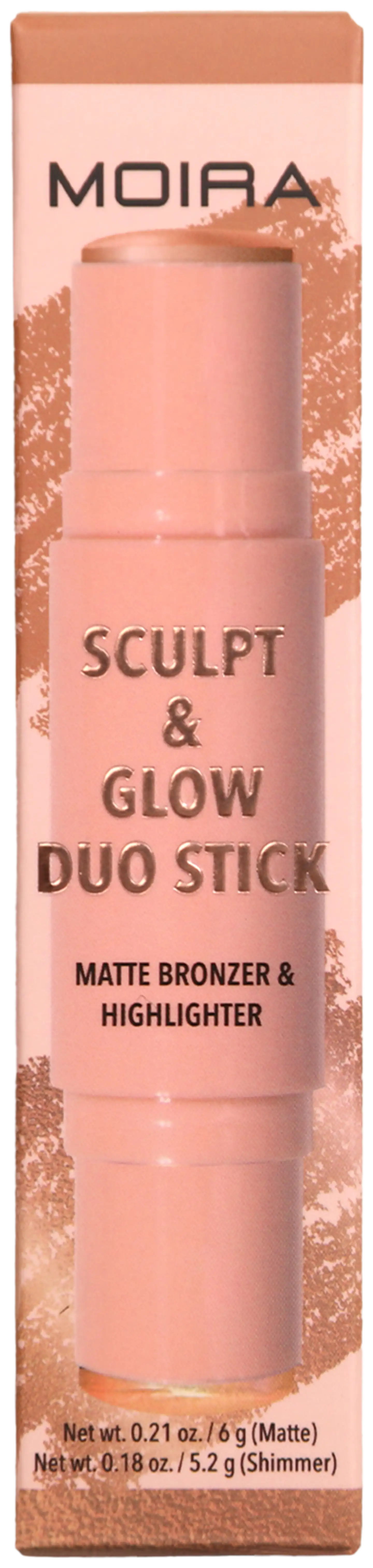 MOIRA Sculpt & Glow Duo Stick varjostus- ja korostuspuikko 6 g + 5,2 g ...