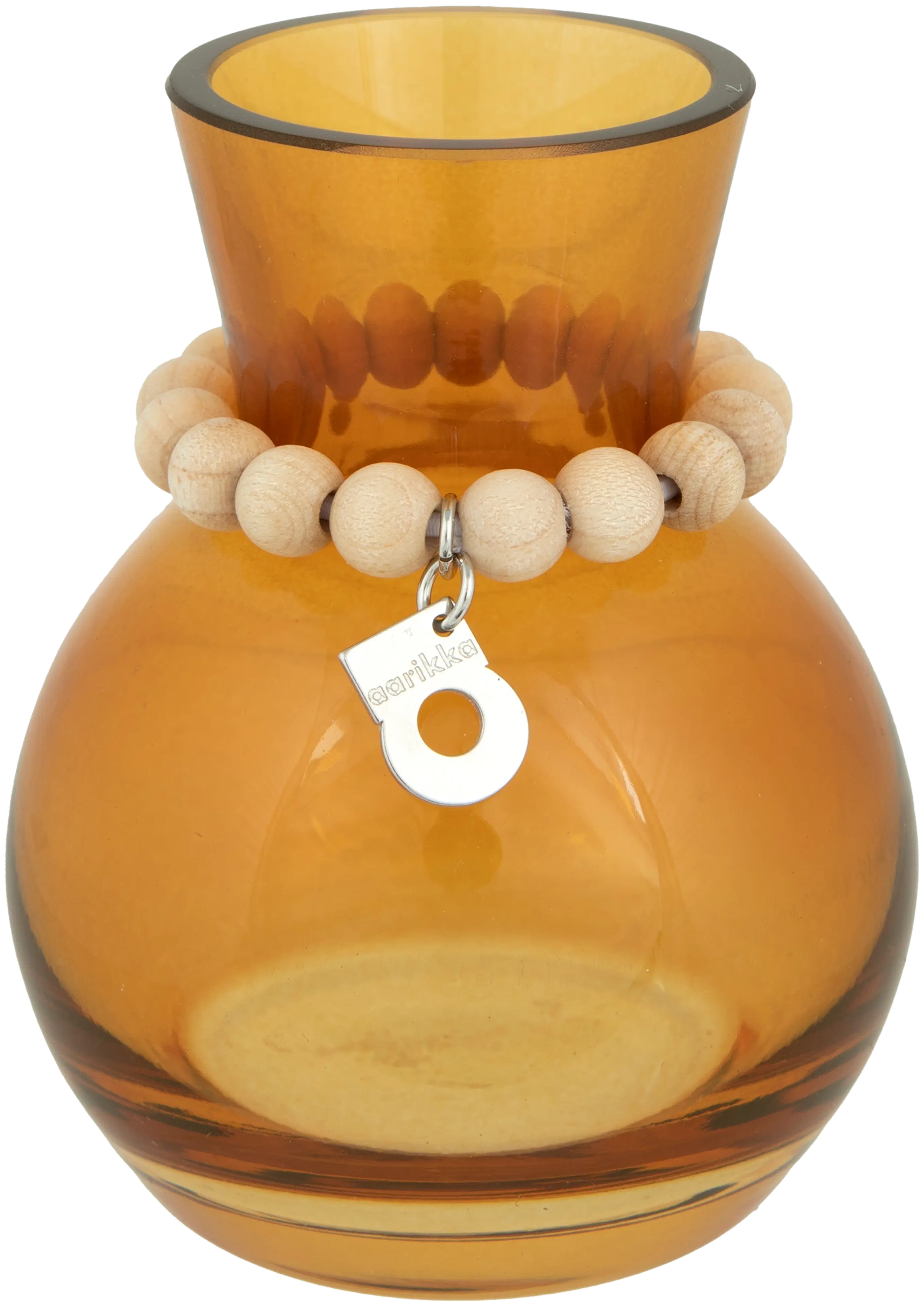 Aarikka Kupla-minilasimaljakko,ruskea, puuhelmillä | Sokos verkkokauppa