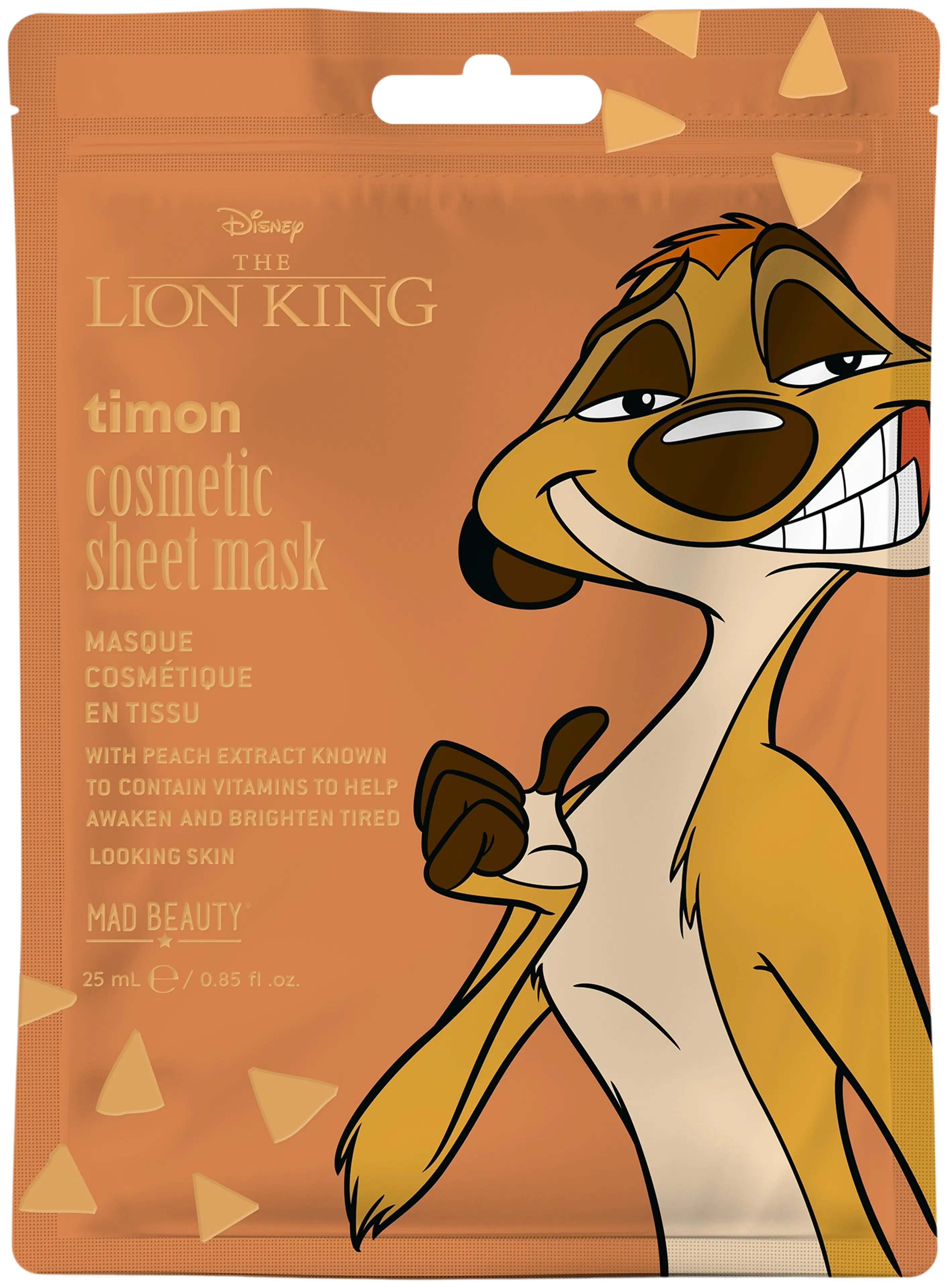 Mad Beauty Lion King Sheet Mask Timon-kangasnaamio | Sokos verkkokauppa