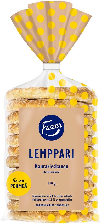 Fazer Lemppari Kaurarieskanen 12kpl 310g, kaura-vehnärieska | S-kaupat ...