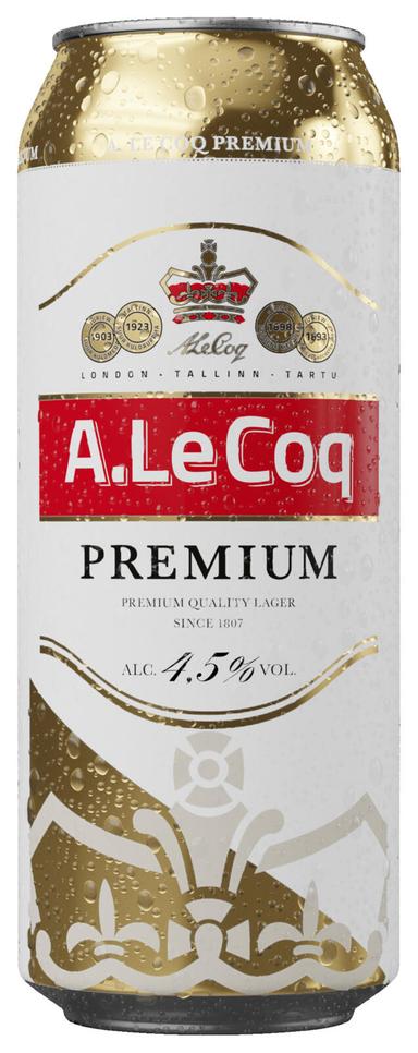 A. Le Coq Premium 4,5% olut 0,5 l tlk | S-kaupat ruoan verkkokauppa