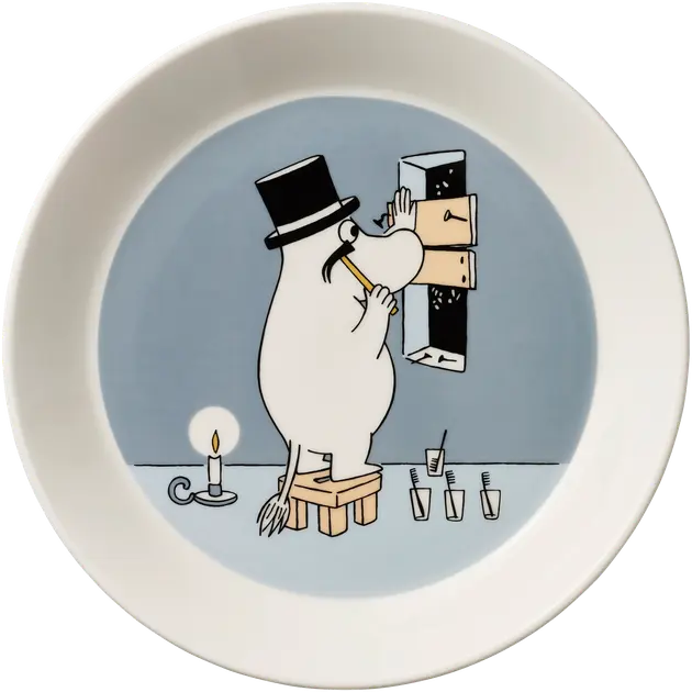 Moomin Arabia Muumi Muumipappa lautanen 19cm harmaa | Sokos verkkokauppa