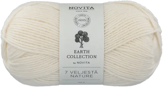 Novita lanka 7 Veljestä Nature 100g Luonnonvalkoinen 010 | Sokos ...