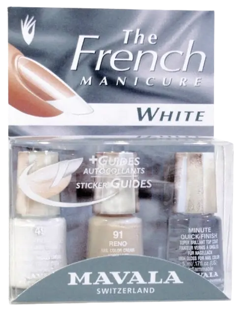 Mavala 3x5ml Franch Manicure Kit White ranskalainen manikyyri valkoinen ...