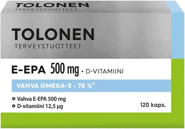 Tolonen E-EPA kalaöljykapseli 500mg 120kaps | Sokos verkkokauppa