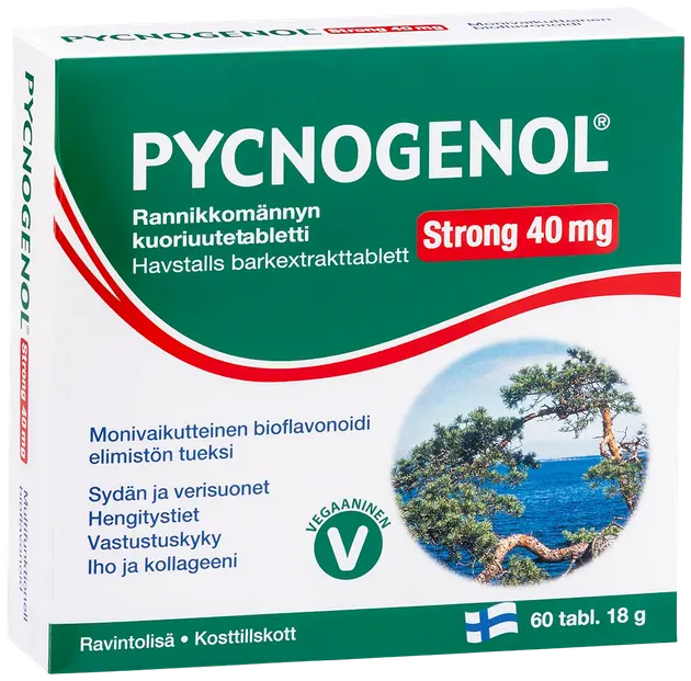Pycnogenol Strong 40 mg rannikkomännyn kuoriuutetabletti 60 tabl ...