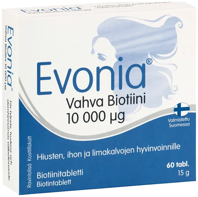 Evonia Vahva Biotiini 10 000 µg biotiini tabletti 60 tabl | Sokos ...