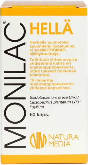 Natura Media MONILAC® HELLÄ maitohappobakteerivalmiste 60 kaps | Sokos ...