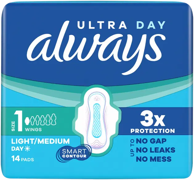 Always Ultra Day Normal 1 with wings 14kpl terveysside | Sokos verkkokauppa