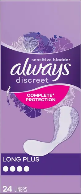 Always Discreet Long Plus 24kpl inkontinenssisuoja | Sokos verkkokauppa