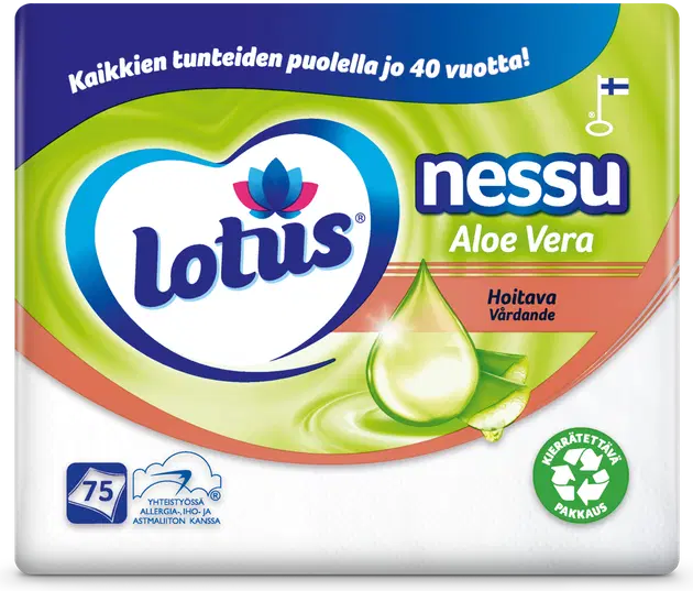 LOTUS Nessu Aloe Vera nenäliina | Sokos verkkokauppa