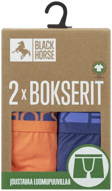 Black Horse 2-pack bokserit | Sokos verkkokauppa