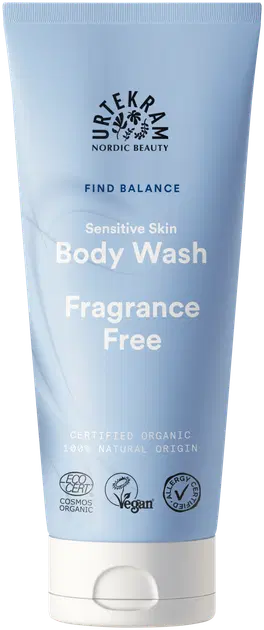 URTEKRAM Body Wash Fragrance Free Sensitive Skin 200ml | Sokos verkkokauppa