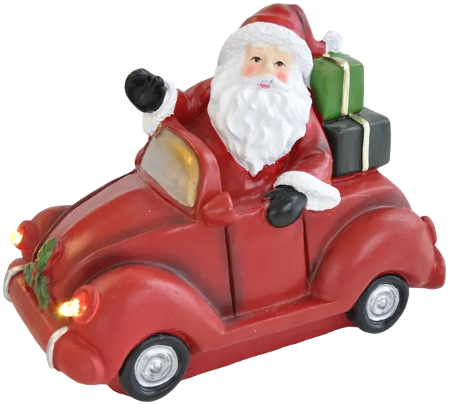 Finnmari Joulupukki autossa led-valo 17,5x9,5x13 | Sokos verkkokauppa