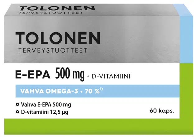 Tolonen E-EPA kalaöljykapseli 500mg 60kaps | Sokos verkkokauppa