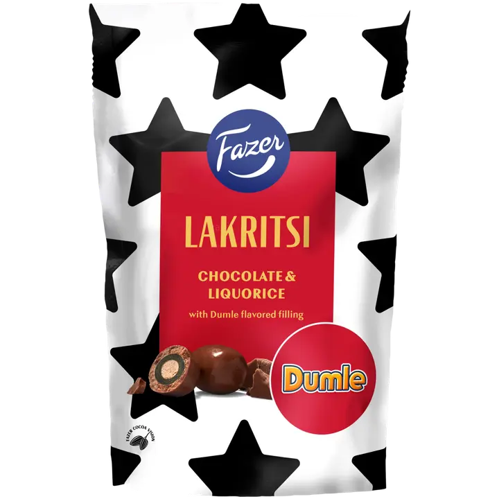 Fazer Lakritsi Choco Dumle karkkipussi 135g | S-kaupat ruoan verkkokauppa