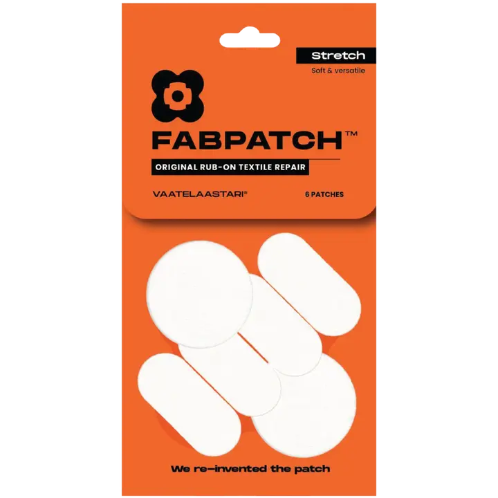 FabPatch Vaatelaastari, Blank 6 kpl, hankaamalla kiinnittyvä tekstiilien korjauspaikka | S ...