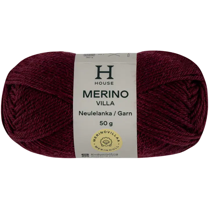 House lanka merinovilla 50g CNE-1833 burgundy red | S-kaupat ruoan ...