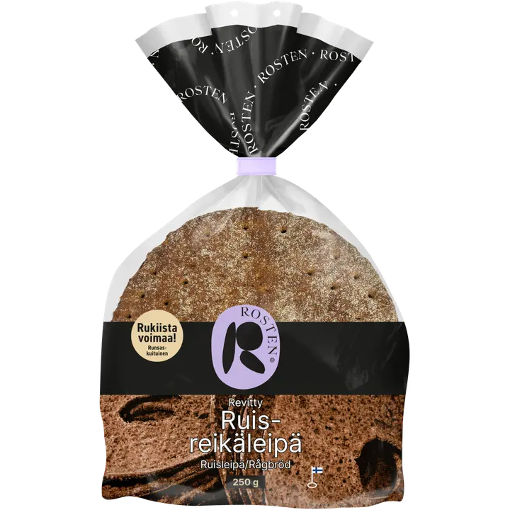 Leipomo Rosten revitty ruisreikäleipä 250 g | S-kaupat ruoan verkkokauppa