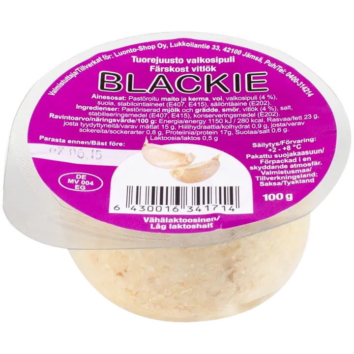 Blackie Tuorejuusto valkosipuli 100g | S-kaupat ruoan verkkokauppa