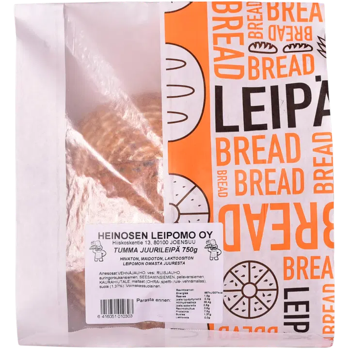 Heinosen Leipomo tumma juurileipä 750 g | S-kaupat ruoan verkkokauppa