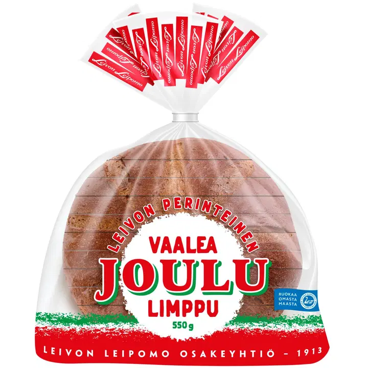 Leivon Leipomo Perinteinen Vaalea Joululimppu 550g maustettu sekaleipä ...