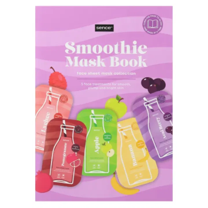 Sence Collection Set 5pcs Facial Sheet Mask 20ml Smoothie Mask Book The ...