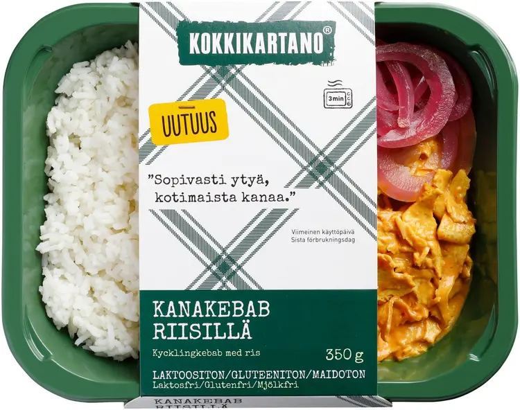 Kokkikartano Kanakebab riisillä 350g | S-kaupat ruoan verkkokauppa