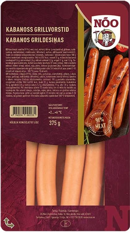 Kabanoss grillvorstid 375 g | Prisma | alati odavad hinnad, telli kaup ...
