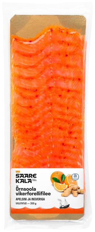 Õrnsoola vikerforellifilee apelsini ja ingveriga, viilutatud 350g ...