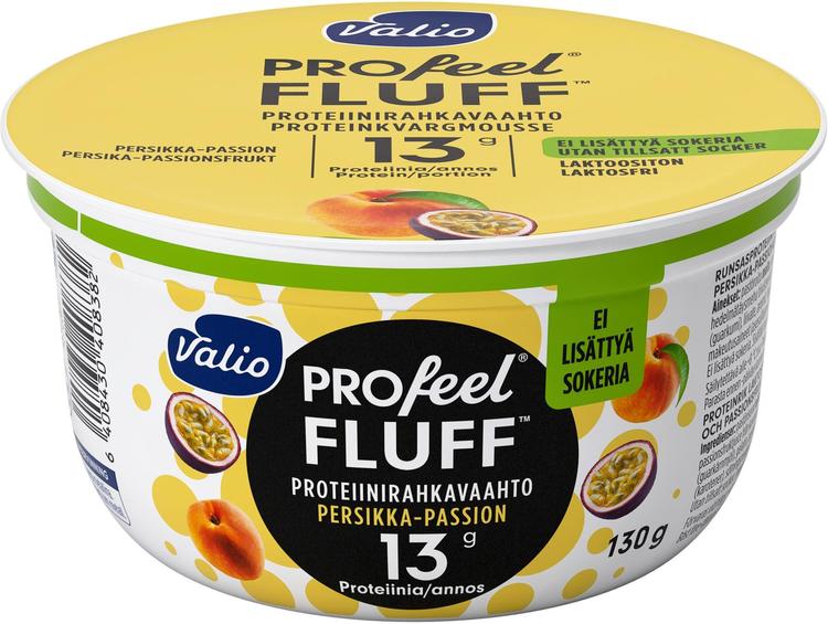 Valio PROfeel® FLUFF™ proteiinirahkavaahto sokeroimaton 130 g persikka ...