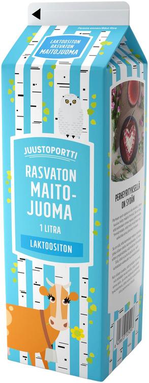 Juustoportti Rasvaton maitojuoma 1 l laktoositon | S-kaupat ruoan verkkokauppa