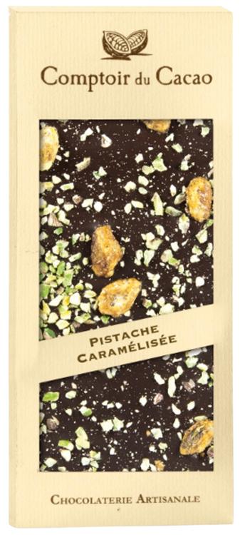 Comptoir de Cacao Tumma suklaa pistaasilla 90g | S-kaupat ruoan verkkokauppa