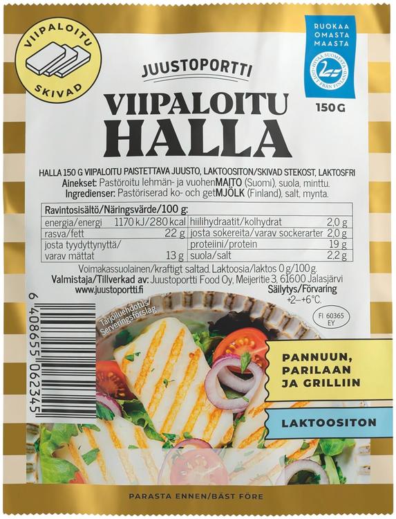 Juustoportti Halla 150 g viipaloitu paistettava juusto laktoositon | S-kaupat ruoan verkkokauppa