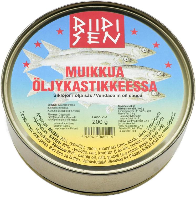 Riipisen Muikkua öljykastikkeessa 200g | S-kaupat ruoan verkkokauppa