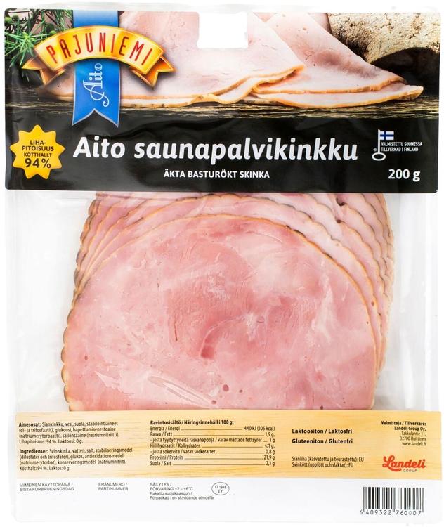 Pajuniemi Aito Saunapalvikinkku 200g | S-kaupat ruoan verkkokauppa