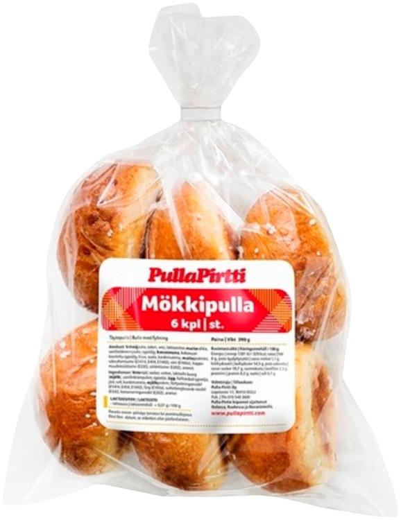 Pulla-Pirtti Mökkipulla 6/390g laktoositon täytepulla | S-kaupat ruoan verkkokauppa