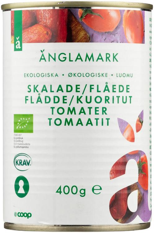 Änglamark kuoritut tomaatit luomu 400 g | S-kaupat ruoan verkkokauppa