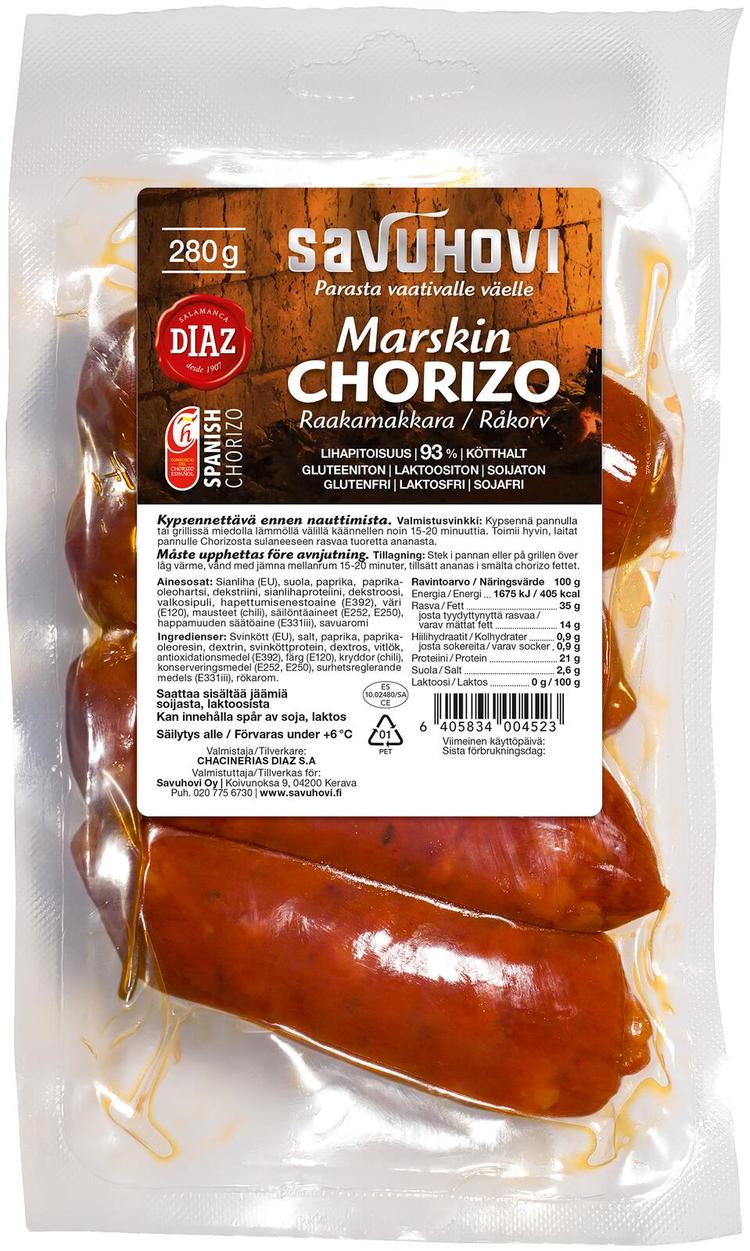 Savuhovi Marskin Chorizo 280g | S-kaupat ruoan verkkokauppa
