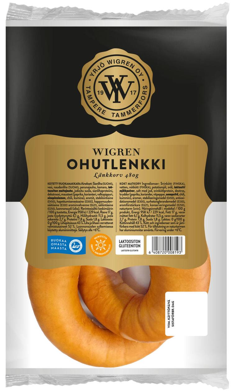 Wigren Ohutlenkki 480g | S-kaupat ruoan verkkokauppa