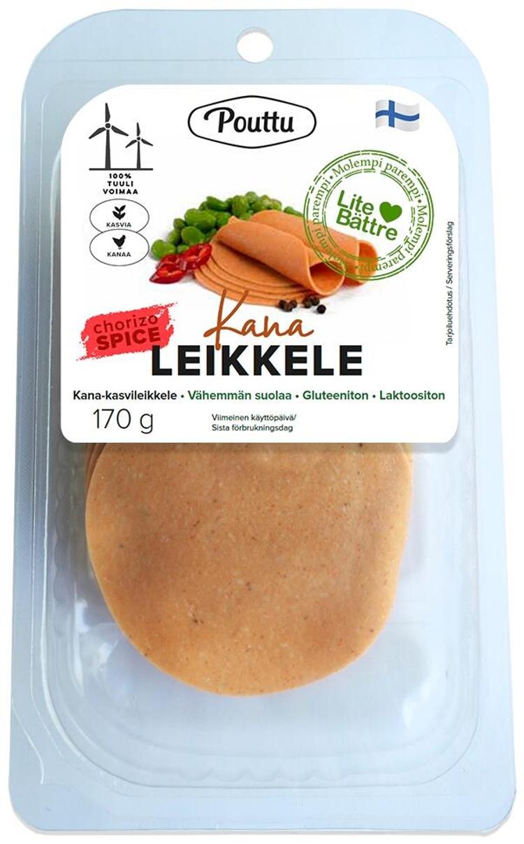 Pouttu Lite Bättre Chicken-vegetable cold cut Chorizo 170g | S-kaupat ruoan verkkokauppa