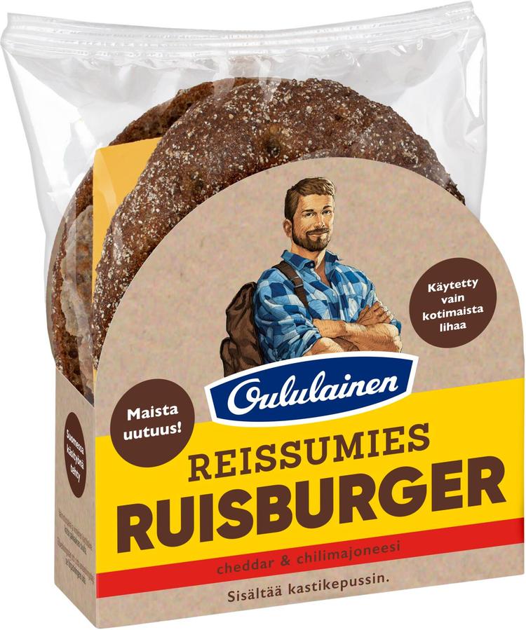 Oululainen Reissumies Ruisburger 160g | S-kaupat ruoan verkkokauppa