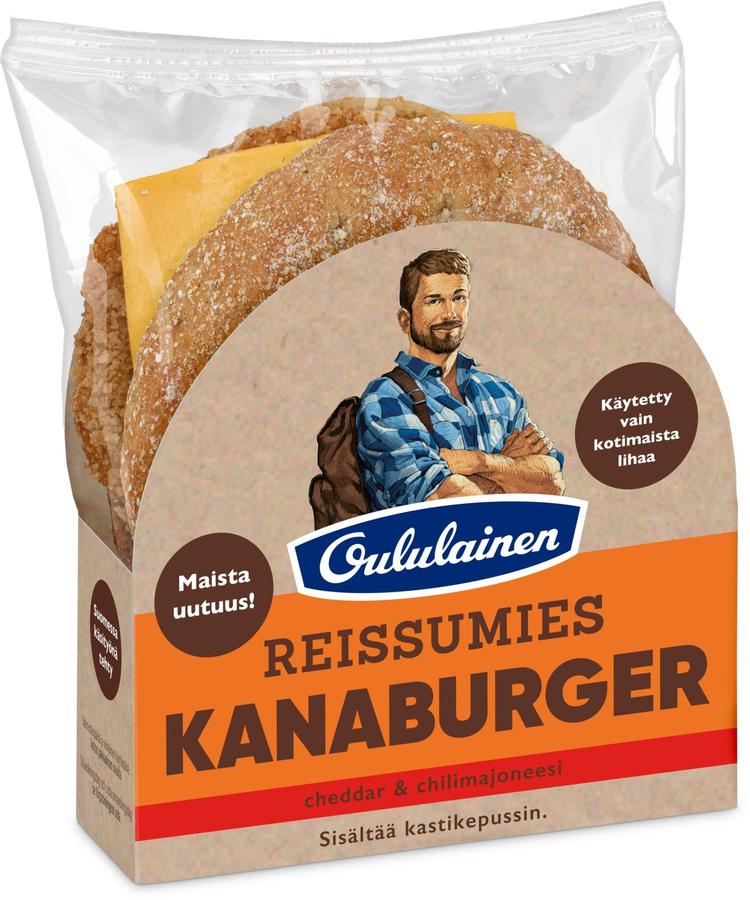 Oululainen Reissumies Kanaburger 160g | S-kaupat ruoan verkkokauppa