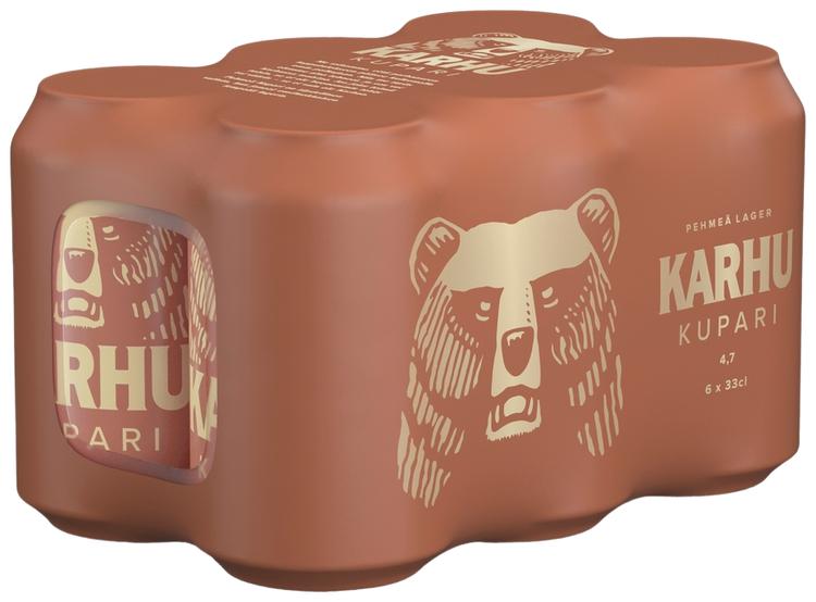 6-pack Karhu Kupari Lager olut 4,7 % tölkki 0,33 L | S-kaupat ruoan ...