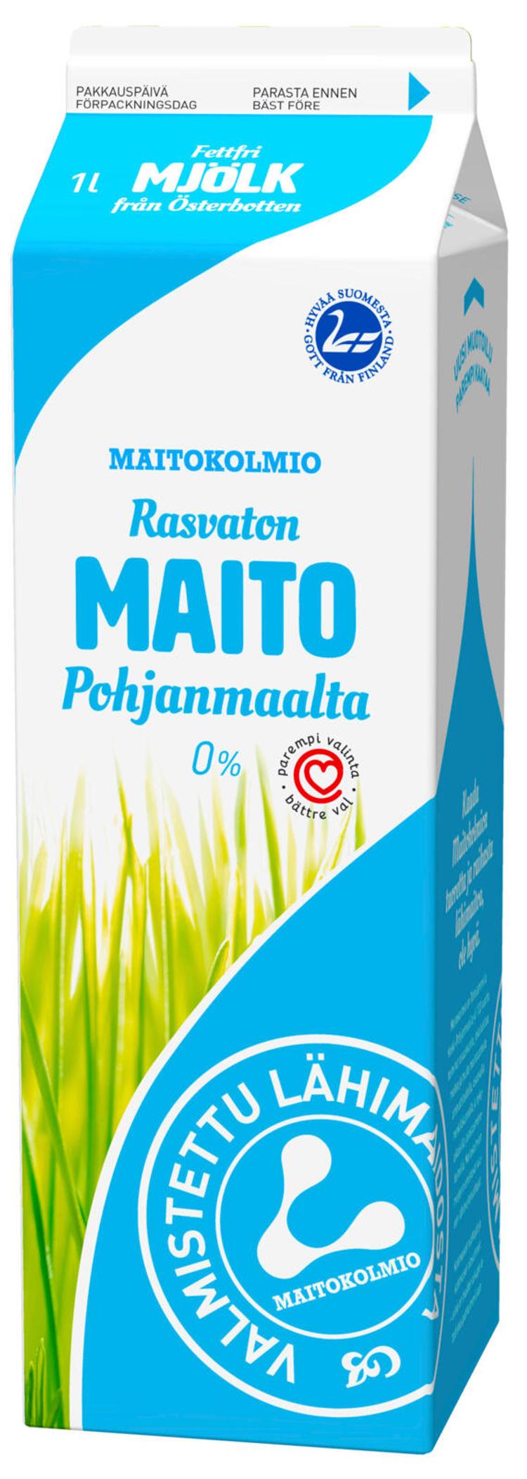 Maitokolmio rasvaton maito 1l | S-kaupat ruoan verkkokauppa