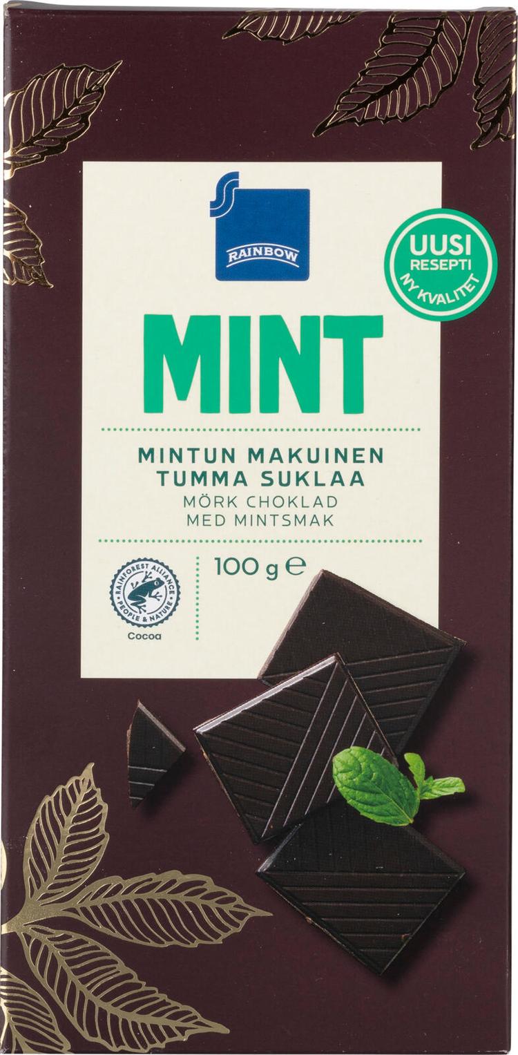 Rainbow tumma suklaa minttu 100 g | S-kaupat ruoan verkkokauppa