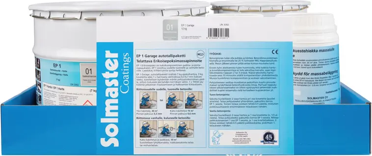 Solmaster epoksimassapinnoite EP 1 Garage 12 kg 01 vaaleanharmaa | Prisma verkkokauppa